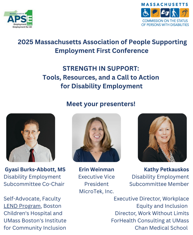 Disability Employment Subcommittee Joins MA APSE 2025 Employment Matters Conference | Mass.gov